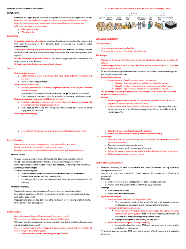 Inventory-Management-Notes | PDF | Inventory | Demand
