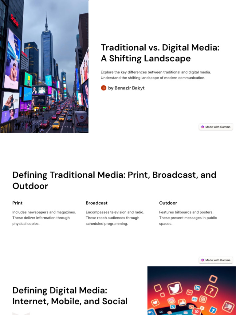 Traditional Vs Digital Media A Shifting Landscape | PDF | Advertising ...