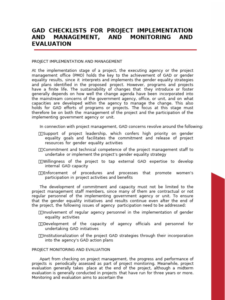 Pullouts9 GAD Checklist For PIMME Concreting of Road Bulak Sur Spill ...