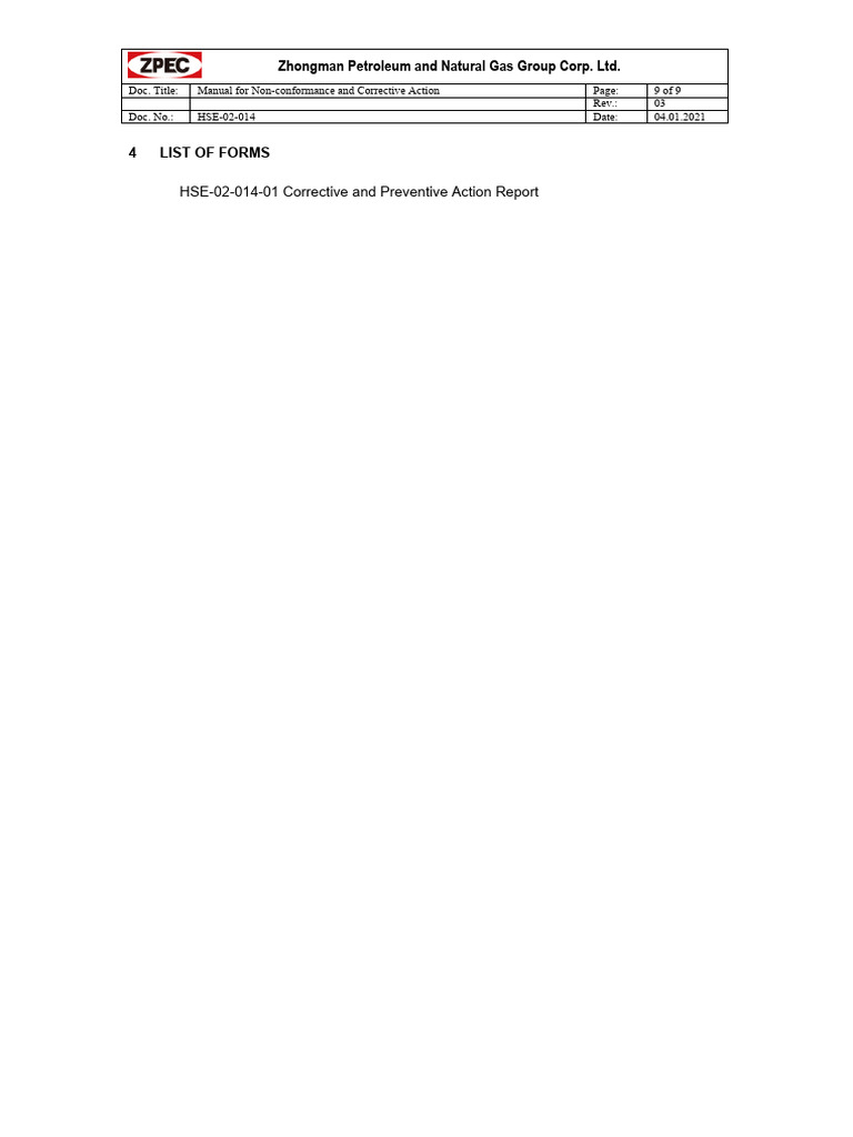Vol 1 of ZPEC HSE Manual Ver 3 (6) - 301-605-3 | PDF