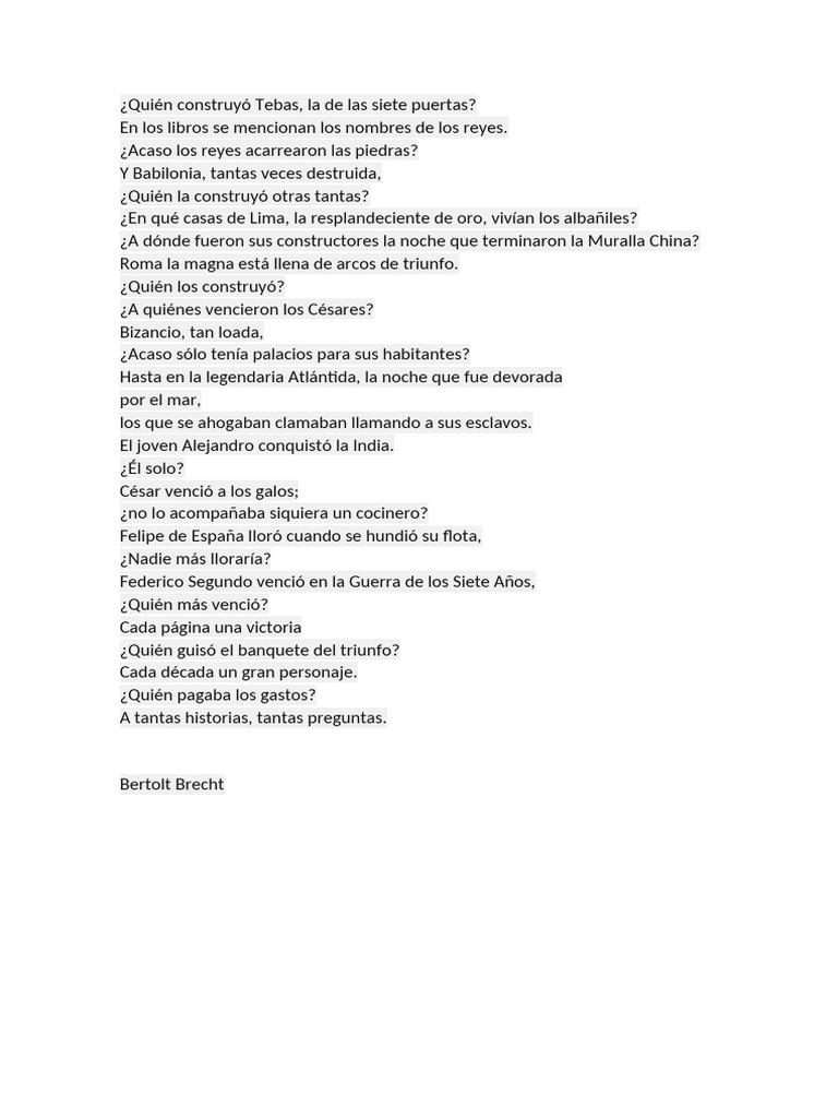 Bertolt Brecht | PDF