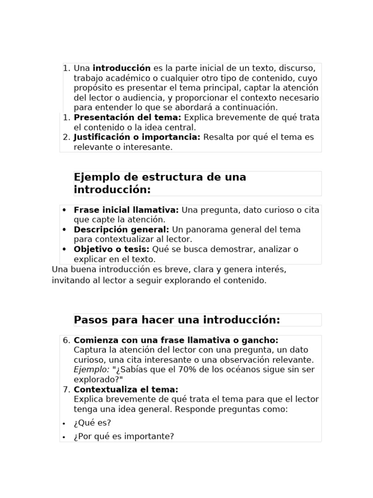 Cómo Escribir una Introducción Efectiva | PDF
