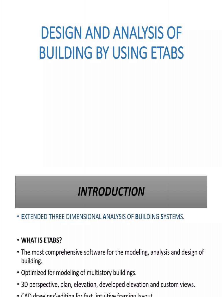 Etabs Introduction | PDF