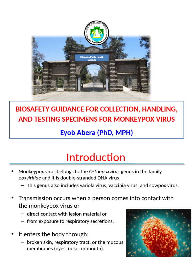Biosafety Orientation On Monkeypox Virus | PDF | Personal Protective Equipment | Disinfectant