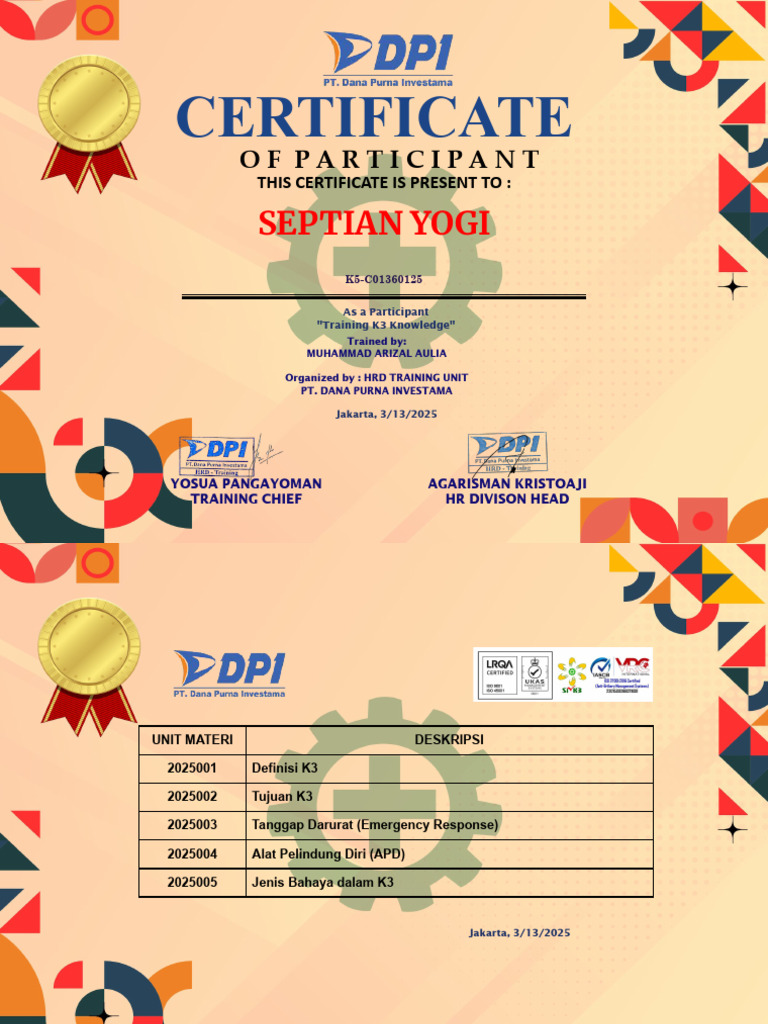 E-Certificate Participant | PDF