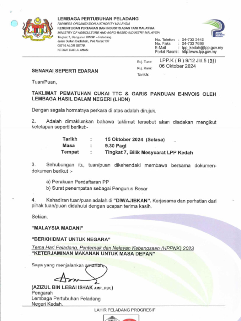 Taklimat LHDN | PDF