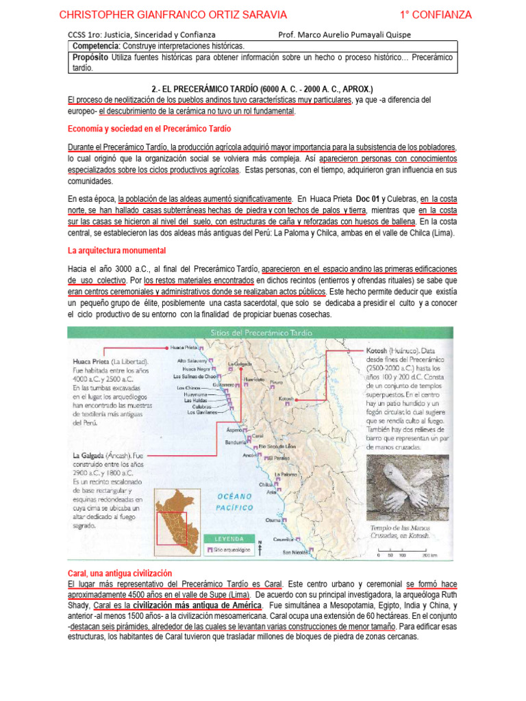 2.-El Preceramico Tardio | PDF