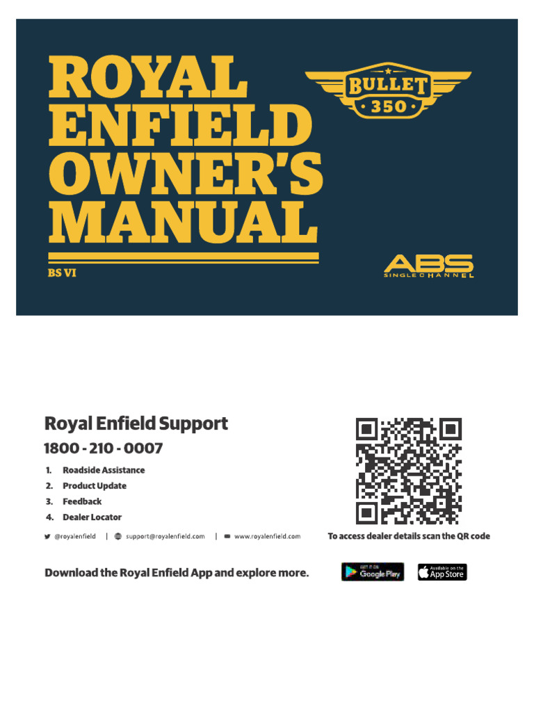 Owner Manual-BULLET 350 | PDF | Anti Lock Braking System | Vehicle ...