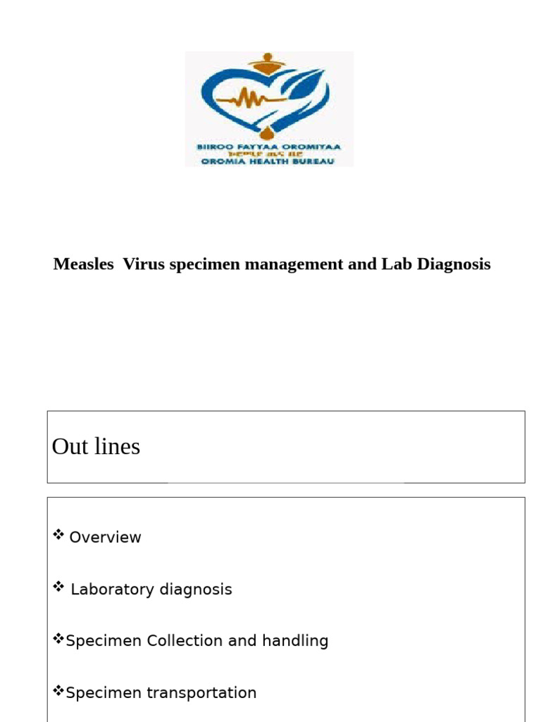 Measles Virus Lab Diagnosis & Specimen Handling | PDF | Measles | Virus