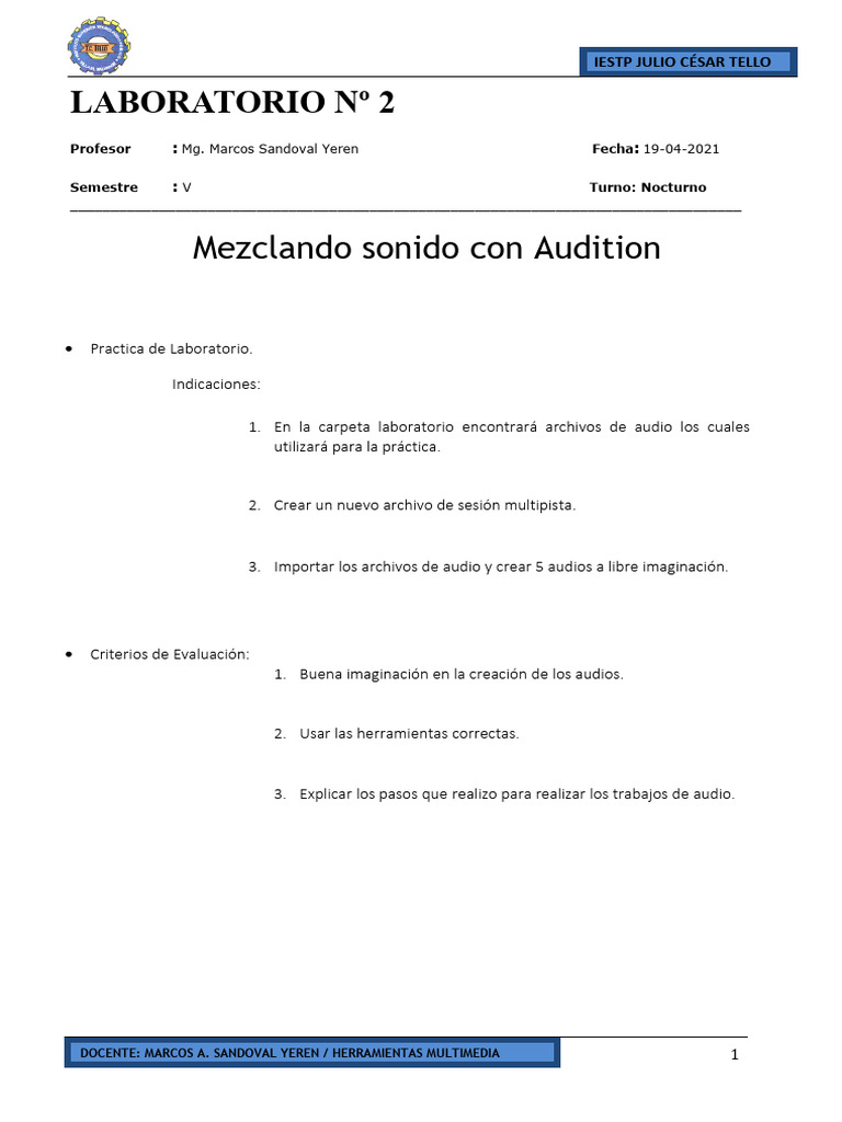 Laboratorio2 Herramienta Multimedia | PDF