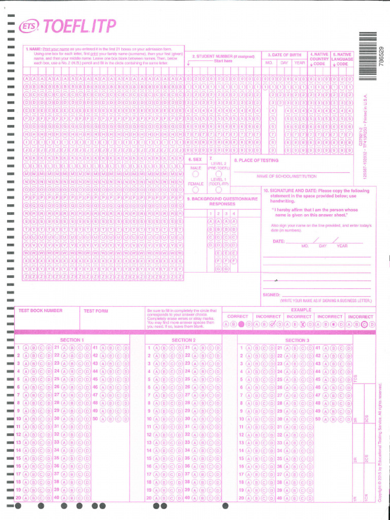 ITP Answer Sheet | PDF
