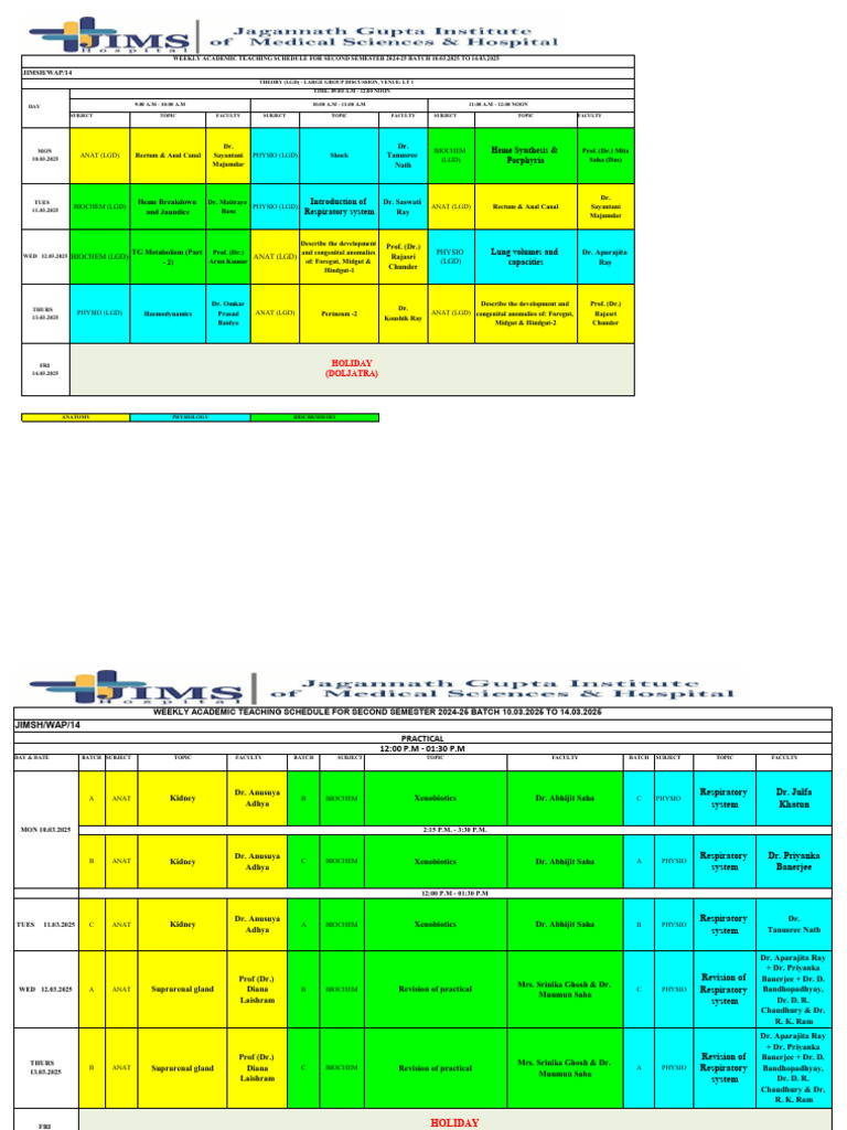 Jimsh-Wap 14-1ST Yr - (10-03-2025 To 14-03-2025) | PDF ...
