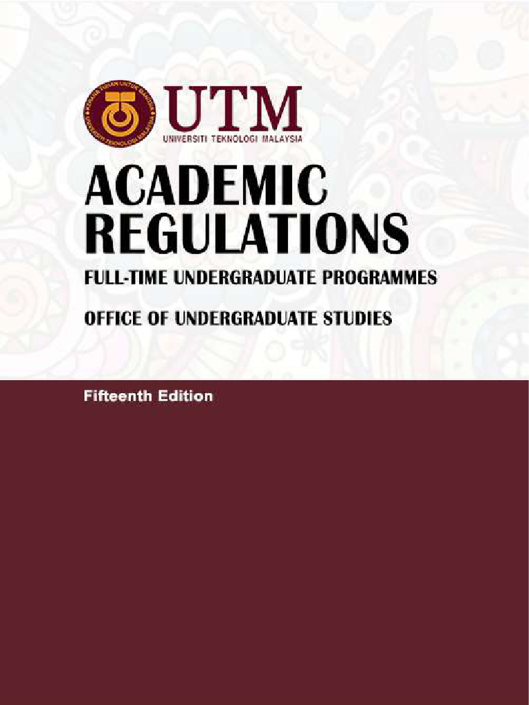 Final Academic Regulations Full Time Ug 2018 English Version | PDF ...