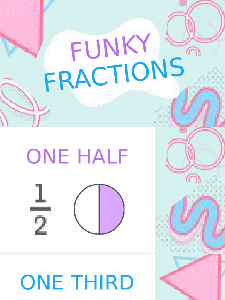Funky Fractions Presentation in Blue Purple Bold Style | PDF