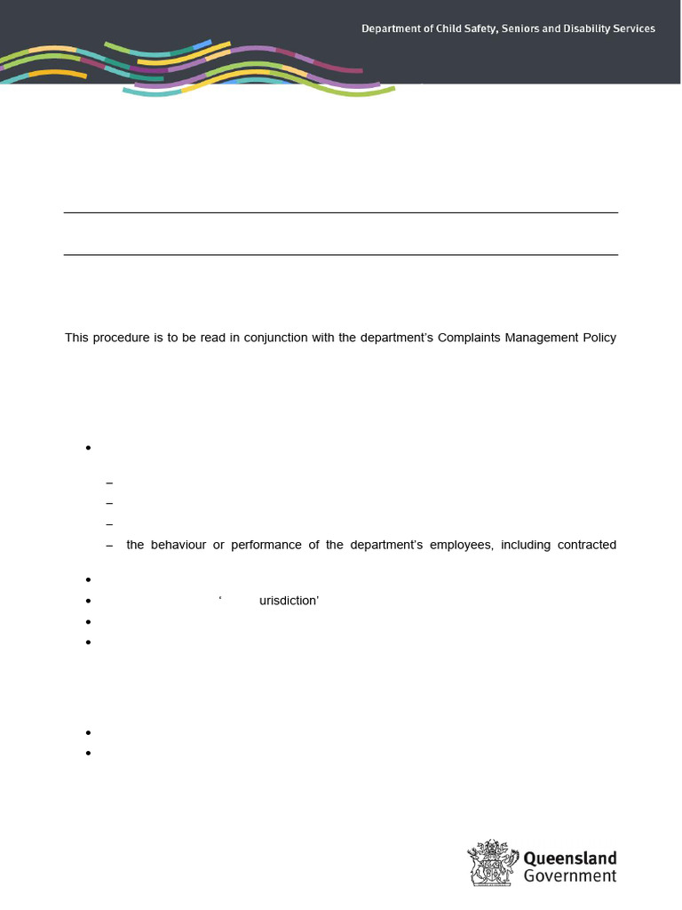 Complaints Management Procedure | PDF | Privacy | Communication