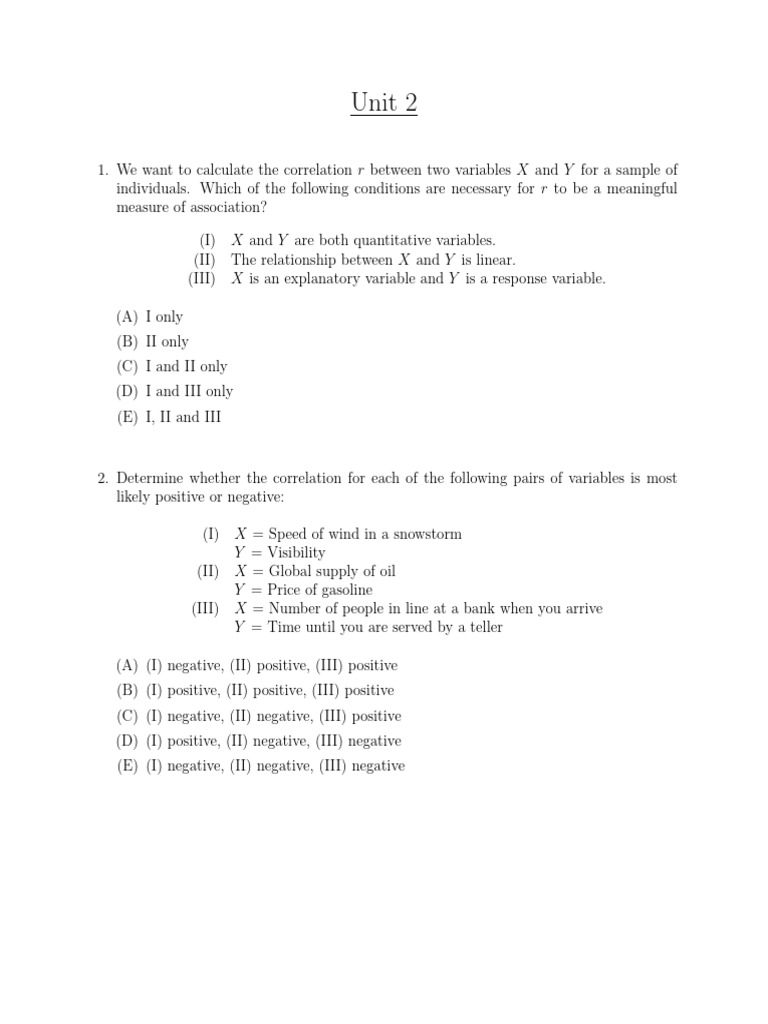 Correlation and Regression Analysis Quiz | PDF | Linear Regression ...