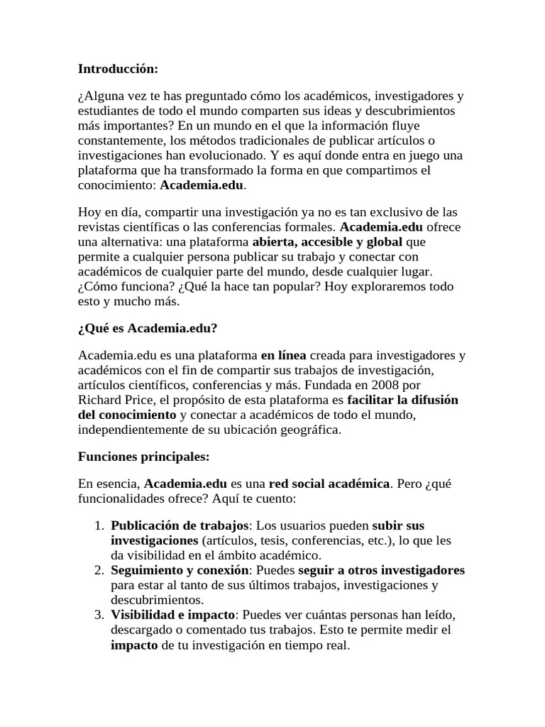Academia Edu Imprimir | PDF | Acceso abierto