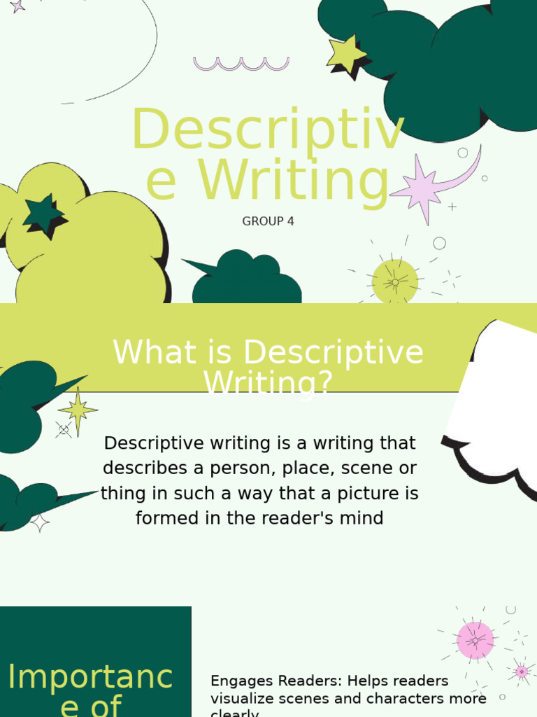 Mastering Descriptive Writing Techniques | PDF | Adjective | Perception