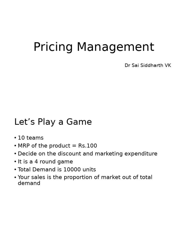 All Sessions Pricing PPT Iimkp | PDF | Pricing | Elasticity (Economics)