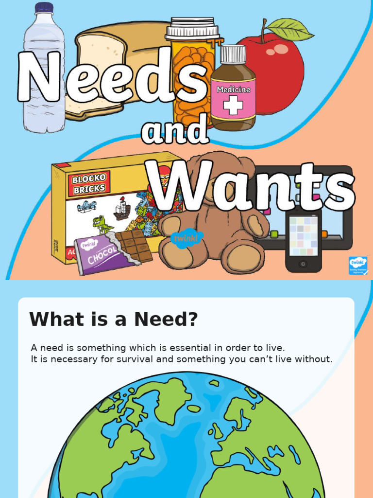 Cfe HW 3 Needs and Wants Powerpoint Ver 2 | PDF