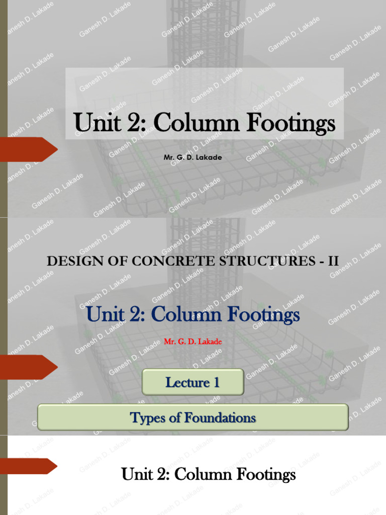 Unit 2 - Footing - Revised 2023-24 | PDF | Bending | Beam (Structure)