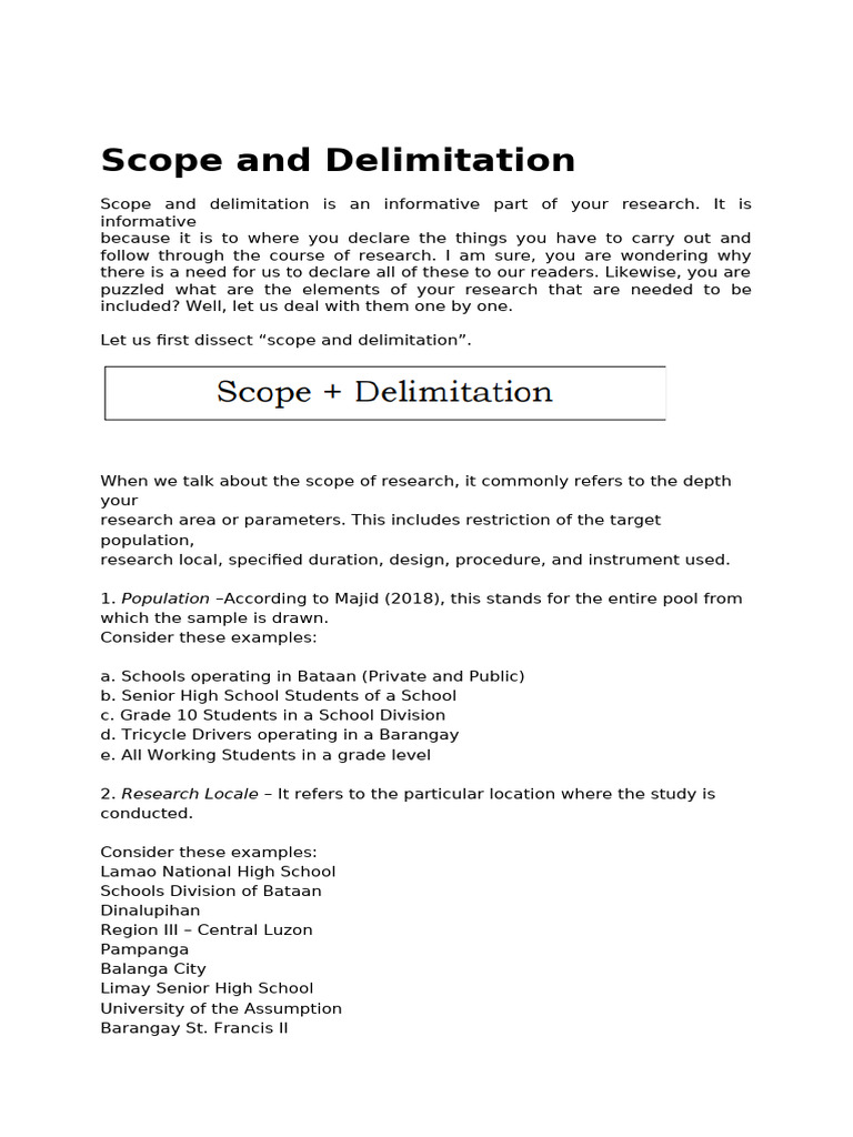 Q4 Scope-and-Delimitation PRAC-RESEARCH-11 | PDF | Qualitative Research ...