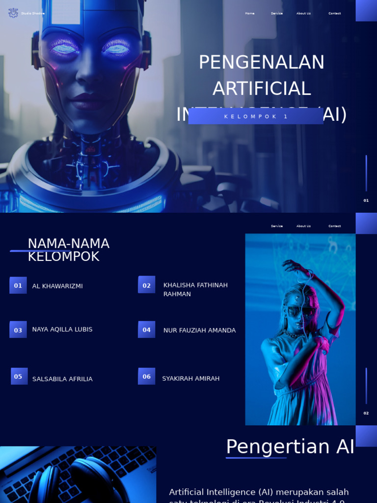 Blue Futuristic Artificial Intelligence Presentation | PDF