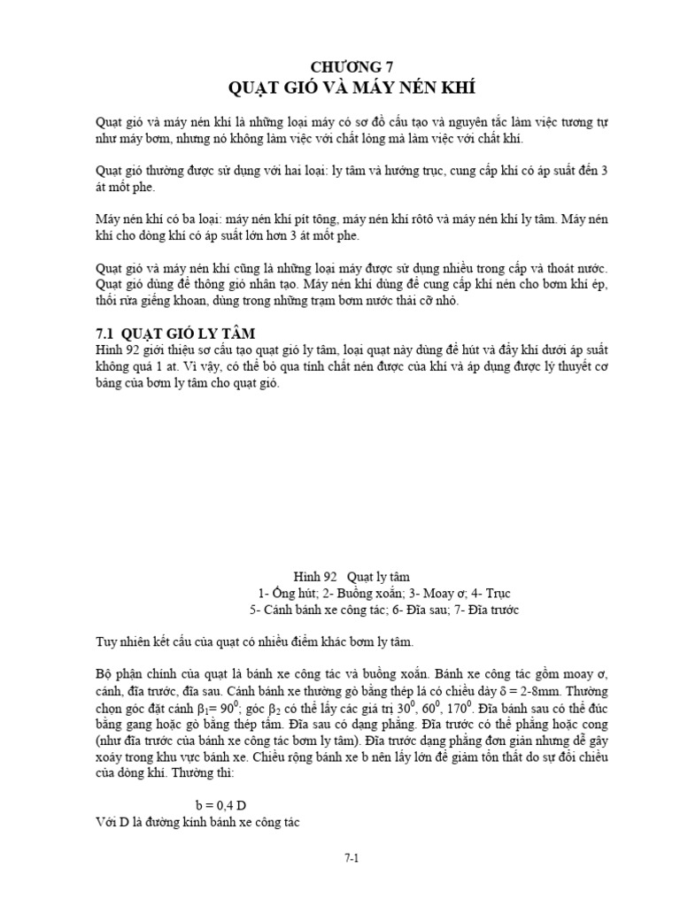 9 Chuong 7 Quat Gio Va May Nen Khi | PDF