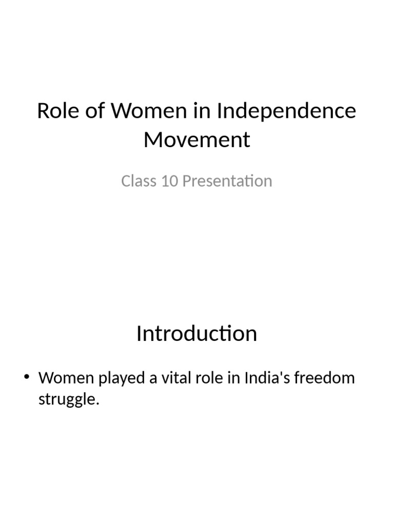 Women Freedom Movement Presentation | PDF