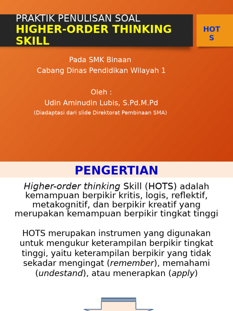 Penyusunan Soal HOTS | PDF