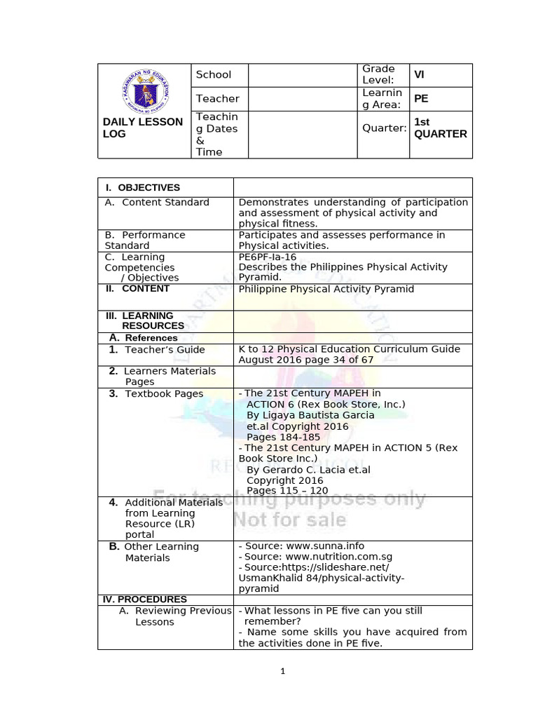 PHYSICALEDUCATION Grade 6 | PDF | Physical Education | Flexibility ...