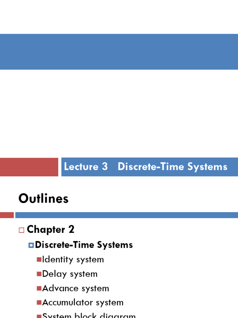 2 Lec3 and Lec 4 DSP MSA DT Systems | PDF | Digital Signal Processing | Discrete Time And ...