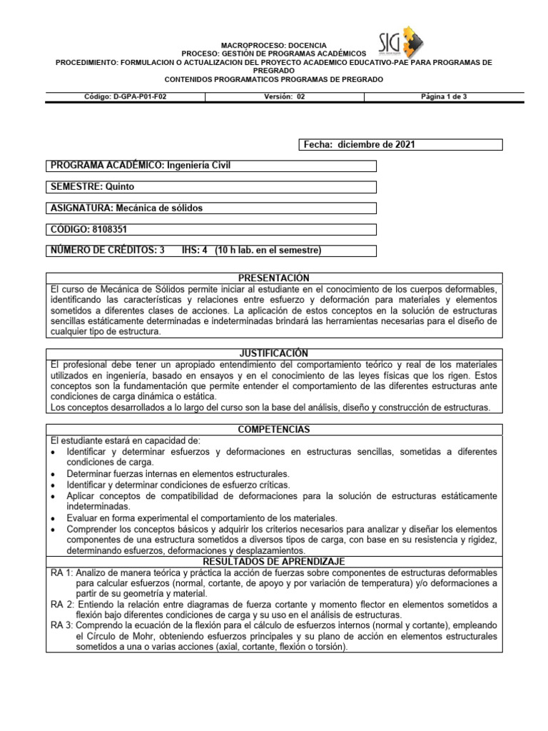 Sem5 Mecanica Solidos | PDF | Resistencia de materiales | Doblar