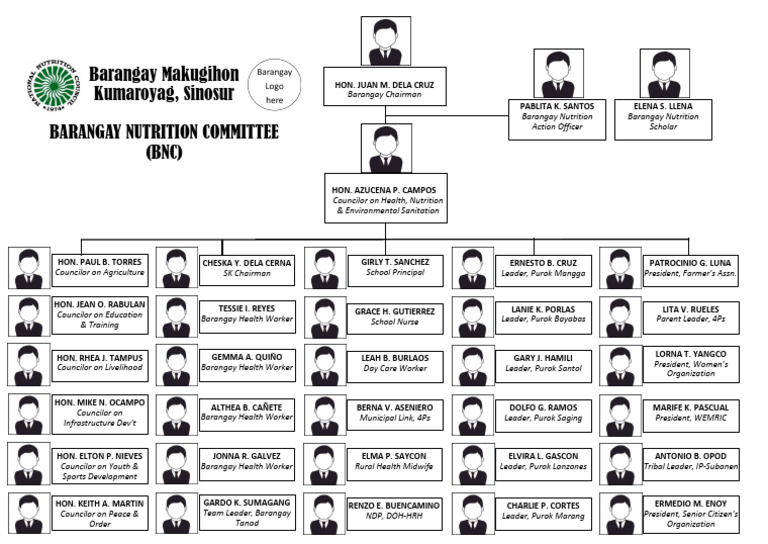 BNC Organizational Chart - Barangay Makugihon | PDF