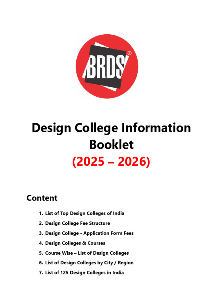 Design College Information Booklet 2025-3 | PDF | Graphic Design | Design