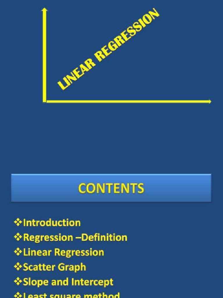 Class 12 Linear Regression | PDF