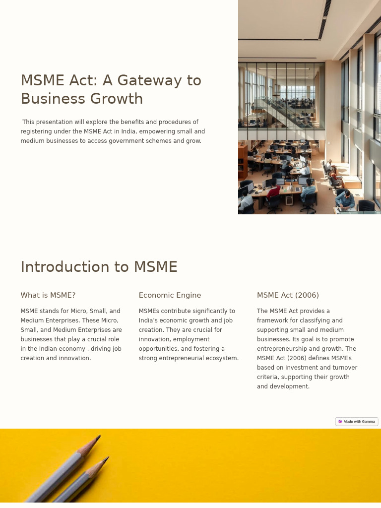 MSME Act A Gateway To Business Growth | PDF | Entrepreneurship | Subsidy