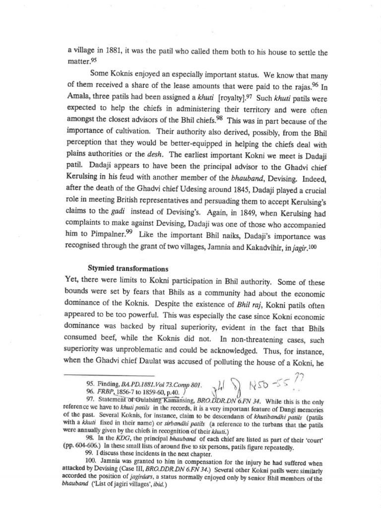 Bhil Naiks and Kokni Patils' Authority | PDF