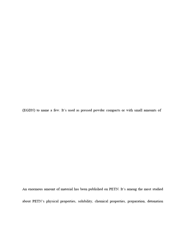 Chemistry and Manufacturing of PETN | PDF | Materials | Chemical Substances