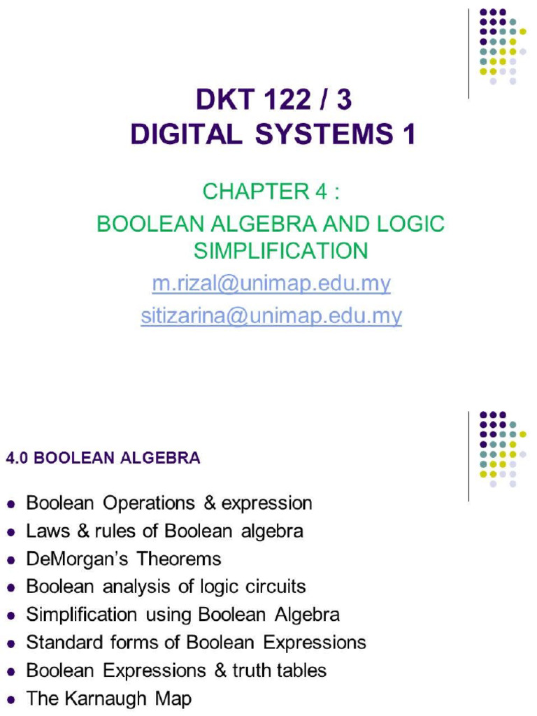 Boolean Algebra | PDF