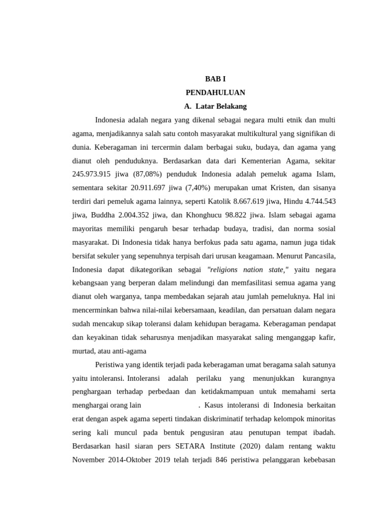 Indonesia Adalah Negara Yang Dikenal Sebagai Negara Multi Etnik Dan Multi Agama | PDF