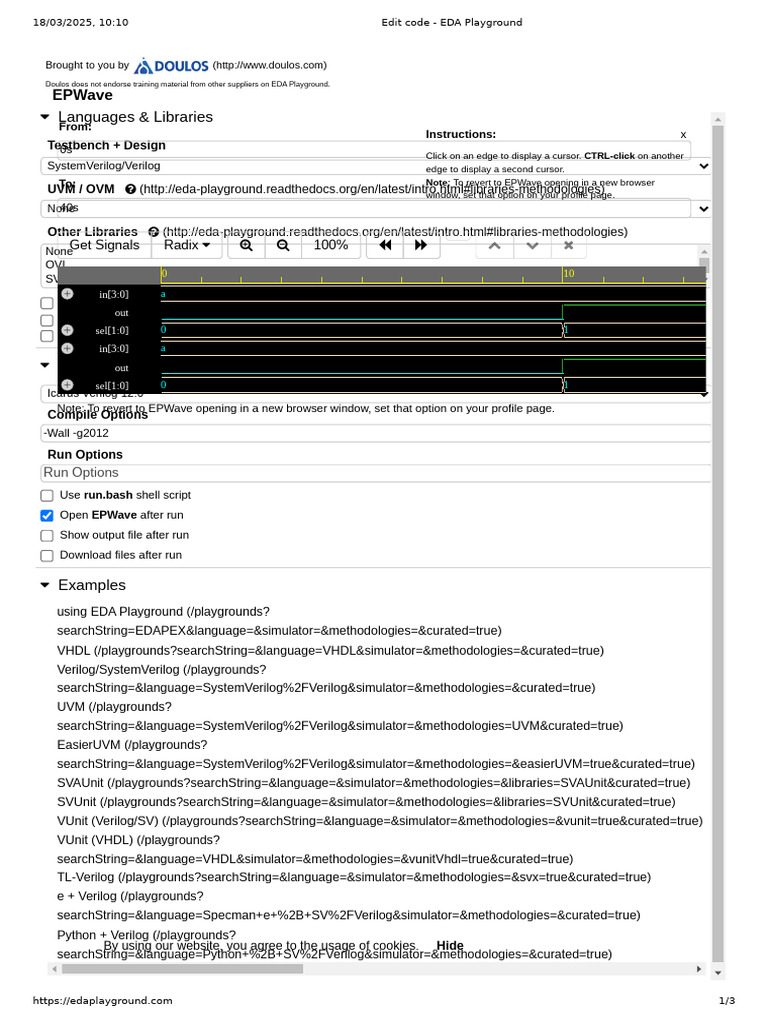 Edit Code - EDA Playground | PDF | Vhdl | Computing