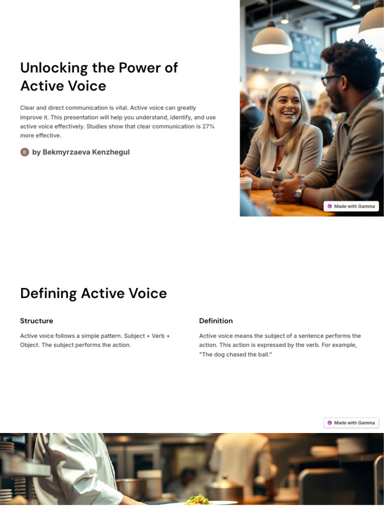 Unlocking-the-Power-of-Active-Voice | PDF | Subject (Grammar) | Linguistic Typology