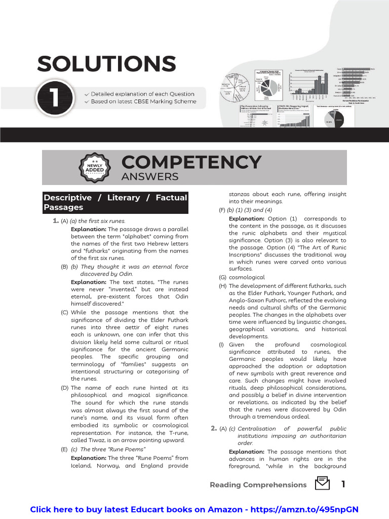 24-25 CBSE 12 English Core CBQ Solutions | PDF