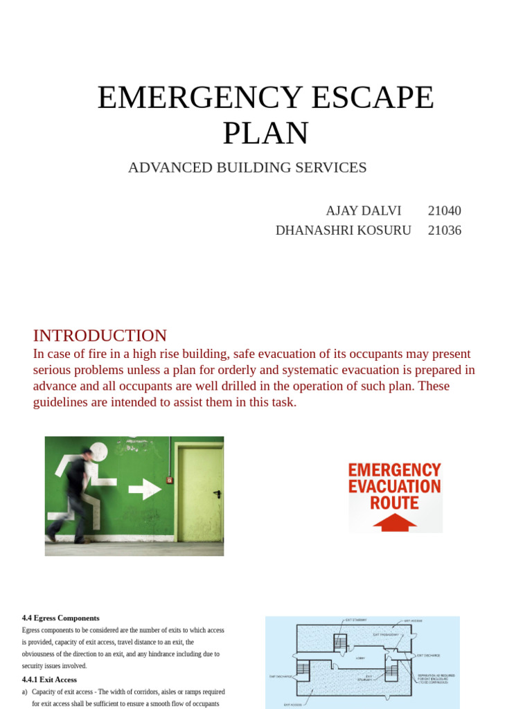 Emergency Escape Plan | PDF | Stairs | Door