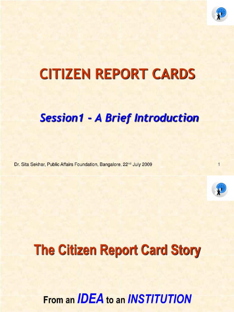 Citizen Report Card | PDF