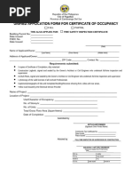 Unified Application Form For Certificate of Occupancy and Fire Safety ...