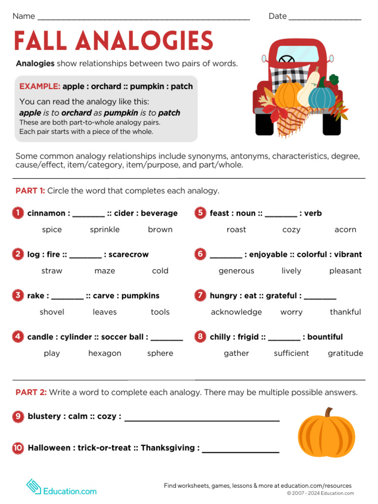 Fall Analogies | PDF