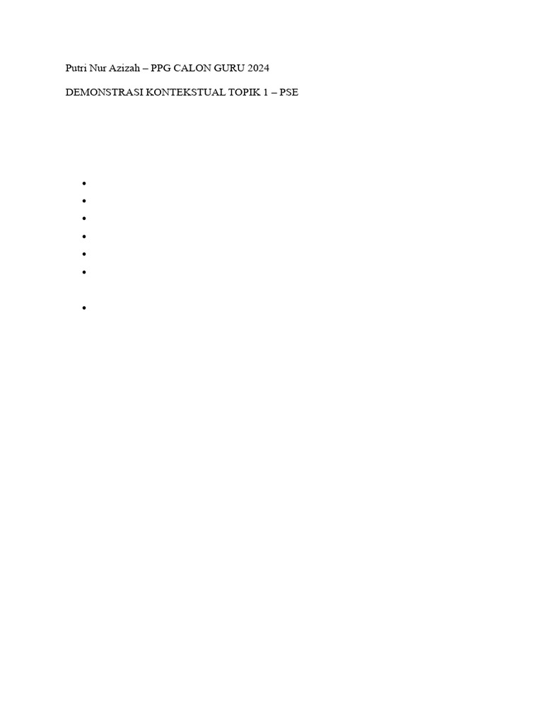 Demonstrasi Kontekstual Topik 1 - Pse | PDF