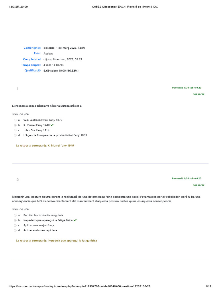 C05B2 Qüestionari EAC4 - Revisió de L'intent - IOC | PDF